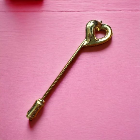 Napier | Jewelry | Vintage Napier Stick Pin Hat Pin Gold Tone Open ...